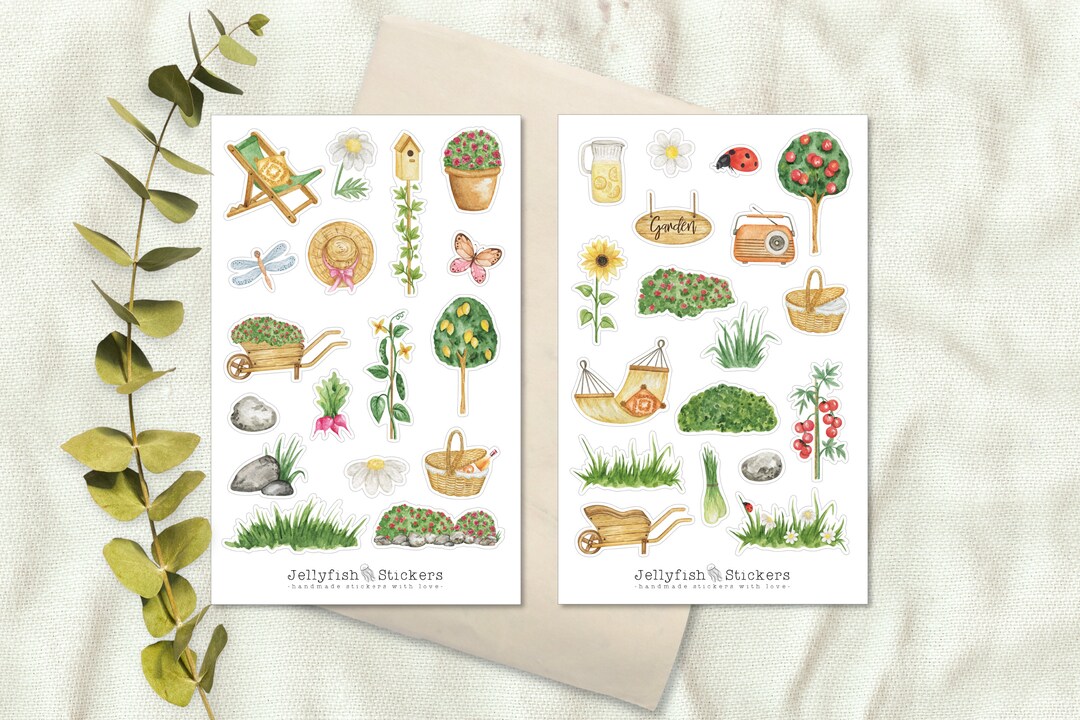 Garden Sticker Set Planner Stickers, Journal Stickers, Gardening ...