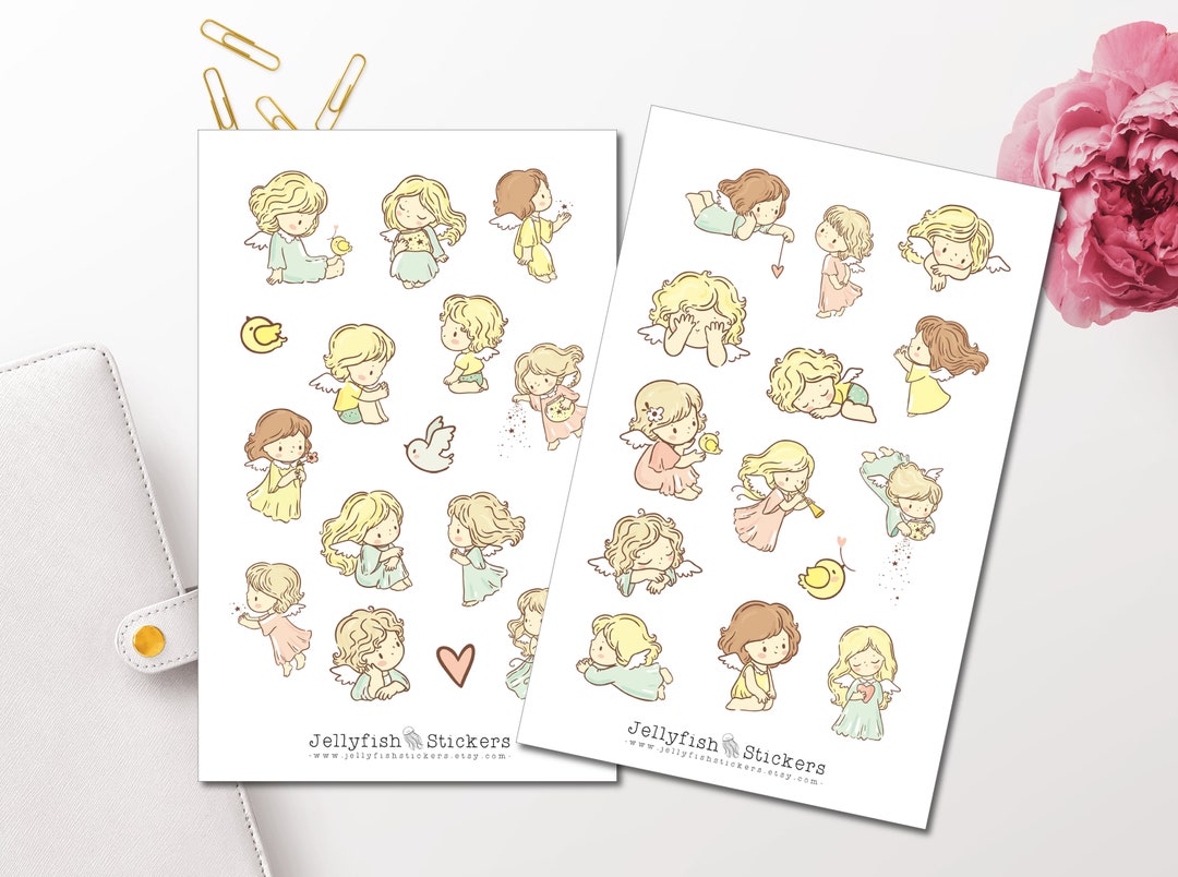 Children's Angel Sticker Set Sticker Children's Journal Sticker Sticker ...