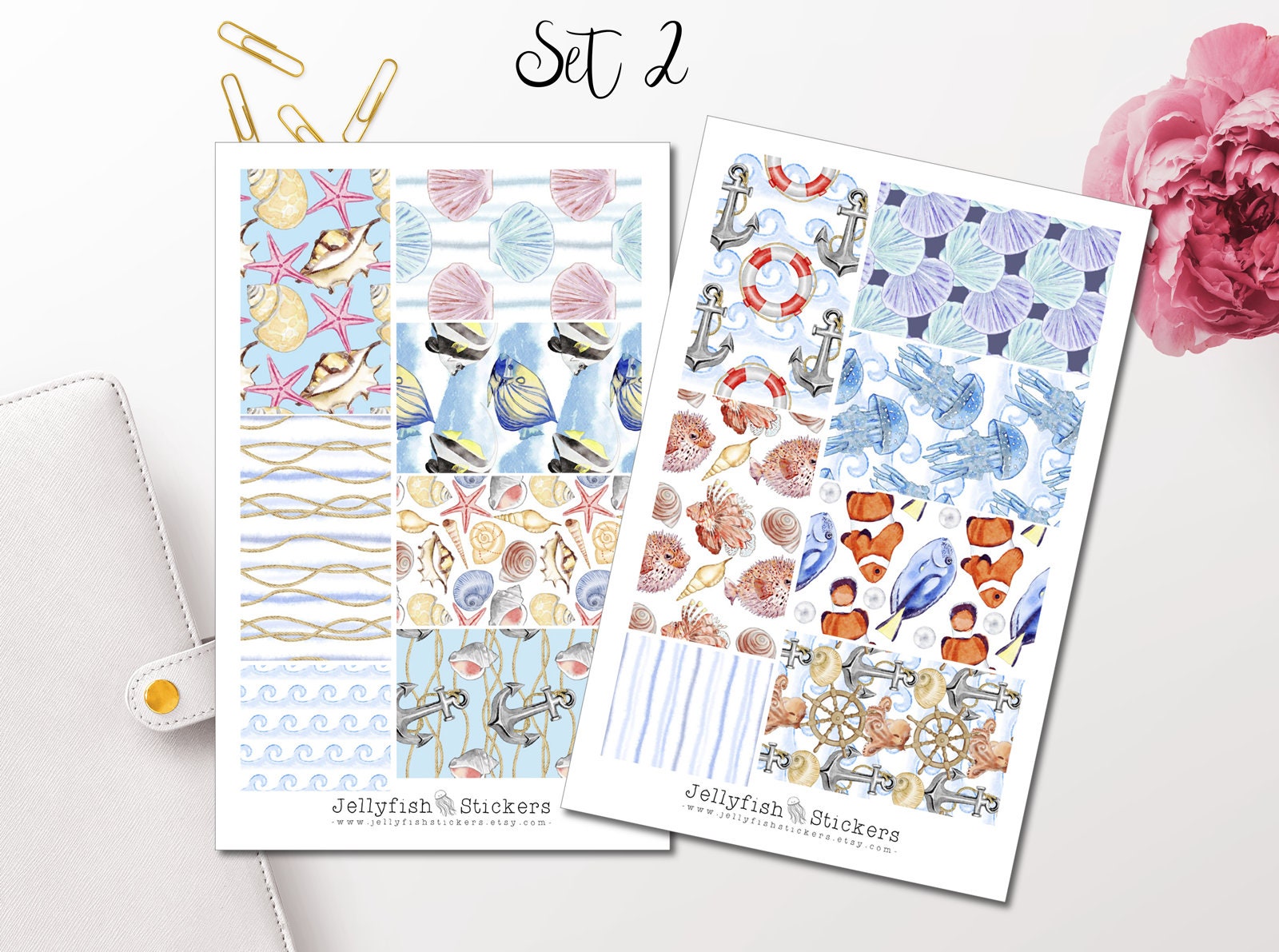 Maritim Sticker Set - Aufkleber Meer Journal Sticker Sticker Maritim ...