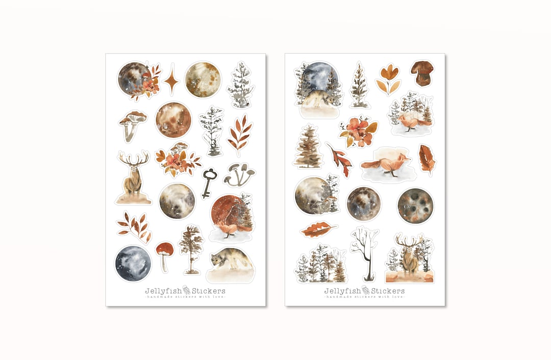 Forest Sticker Set - Stickers, Planner Stickers, Autumn Stickers ...