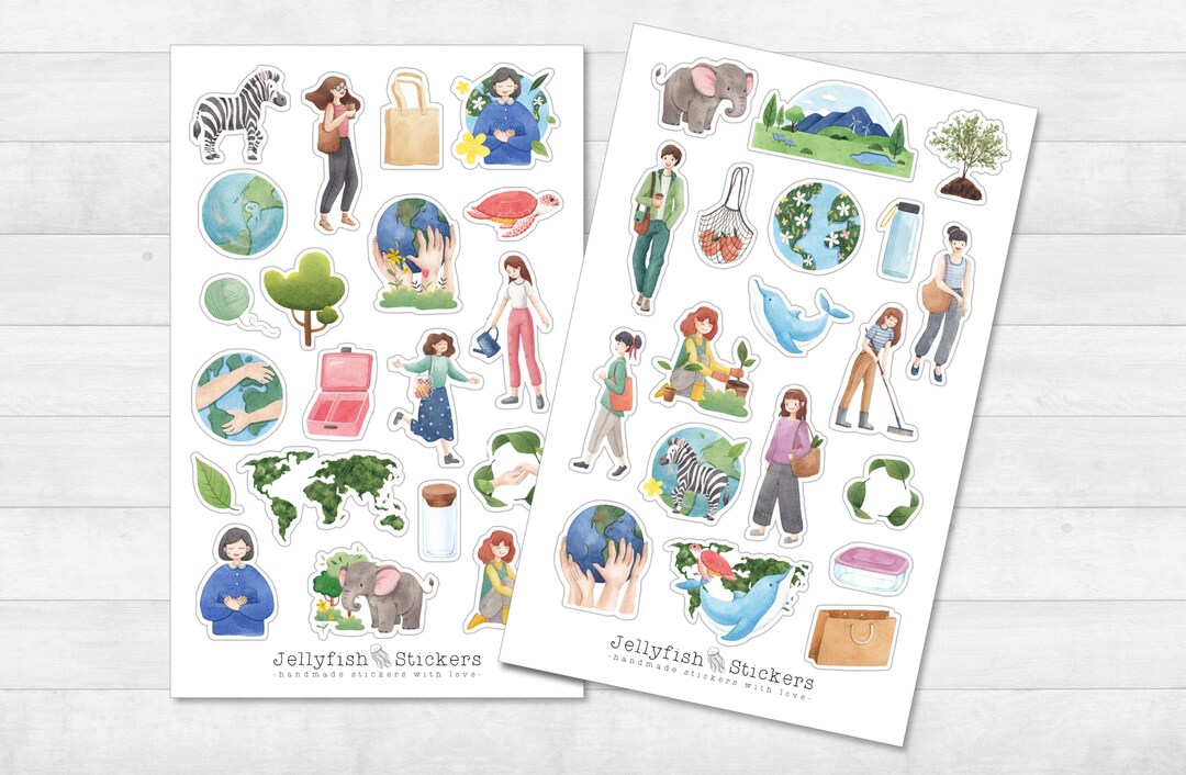 Our Earth Sticker Set Journal Stickers, Planner Stickers, Stickers ...
