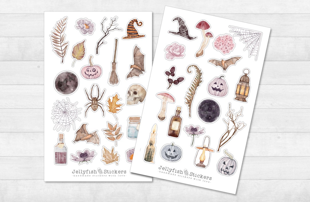 Halloween Sticker Set Stickers, Journal Stickers, Planner Stickers ...