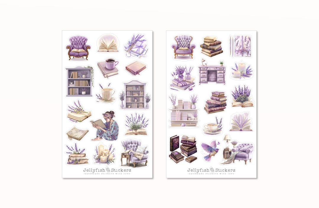 Bücher Sticker Set - Aufkleber, Planer Sticker, Sticker Lesen ...