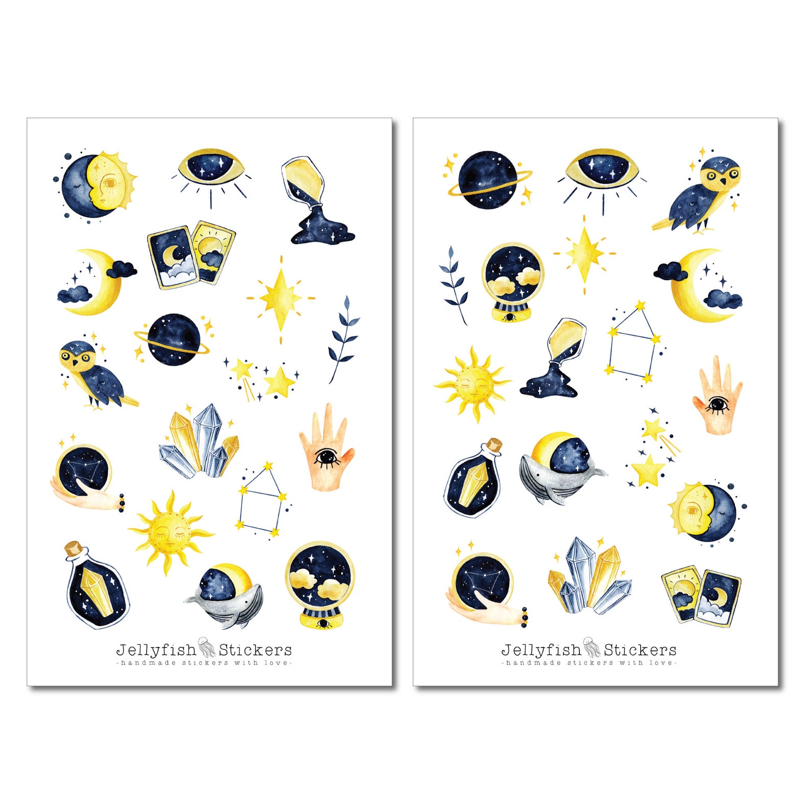 Astronomy Sticker Set - Moon Stickers, Journal Stickers, Stickers, Moon ...