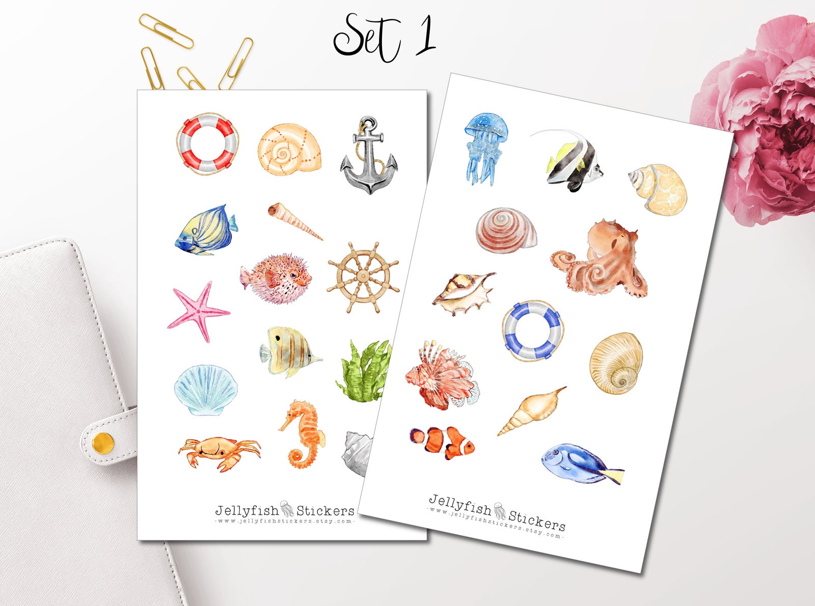 Maritim Sticker Set - Aufkleber Meer Journal Sticker Sticker Maritim ...