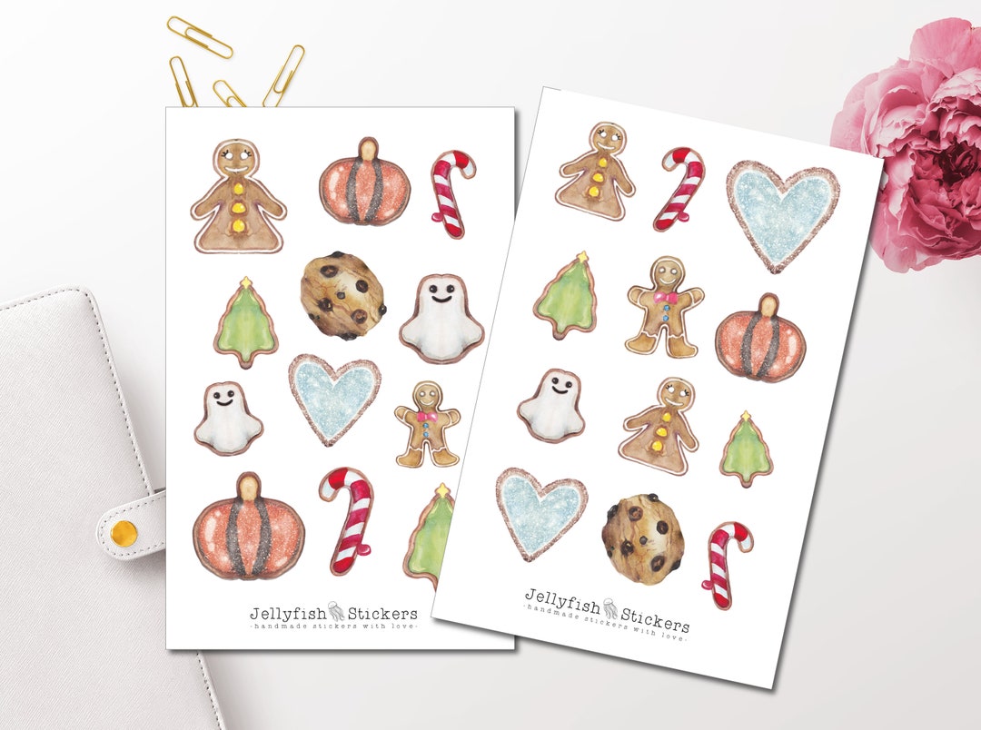 Christmas Cookies Sticker Set Journal Stickers Planner Stickers ...