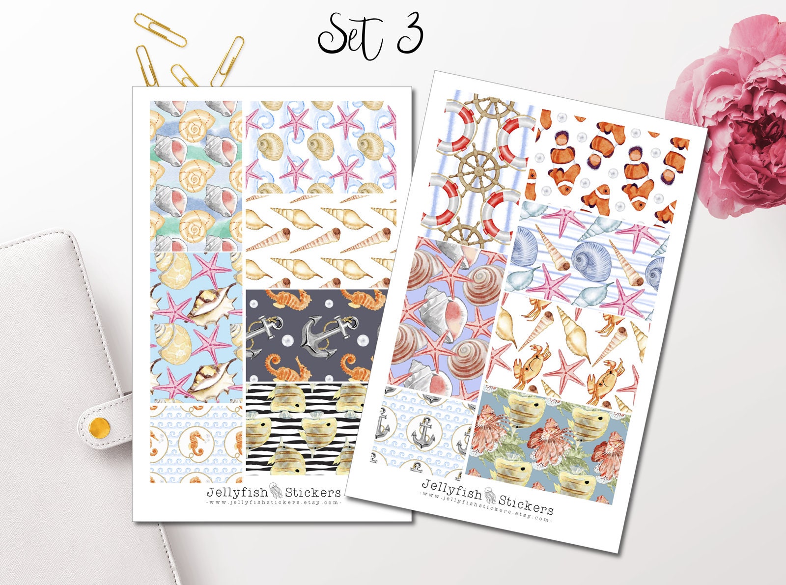 Maritim Sticker Set Aufkleber Meer Journal Sticker Sticker | Etsy