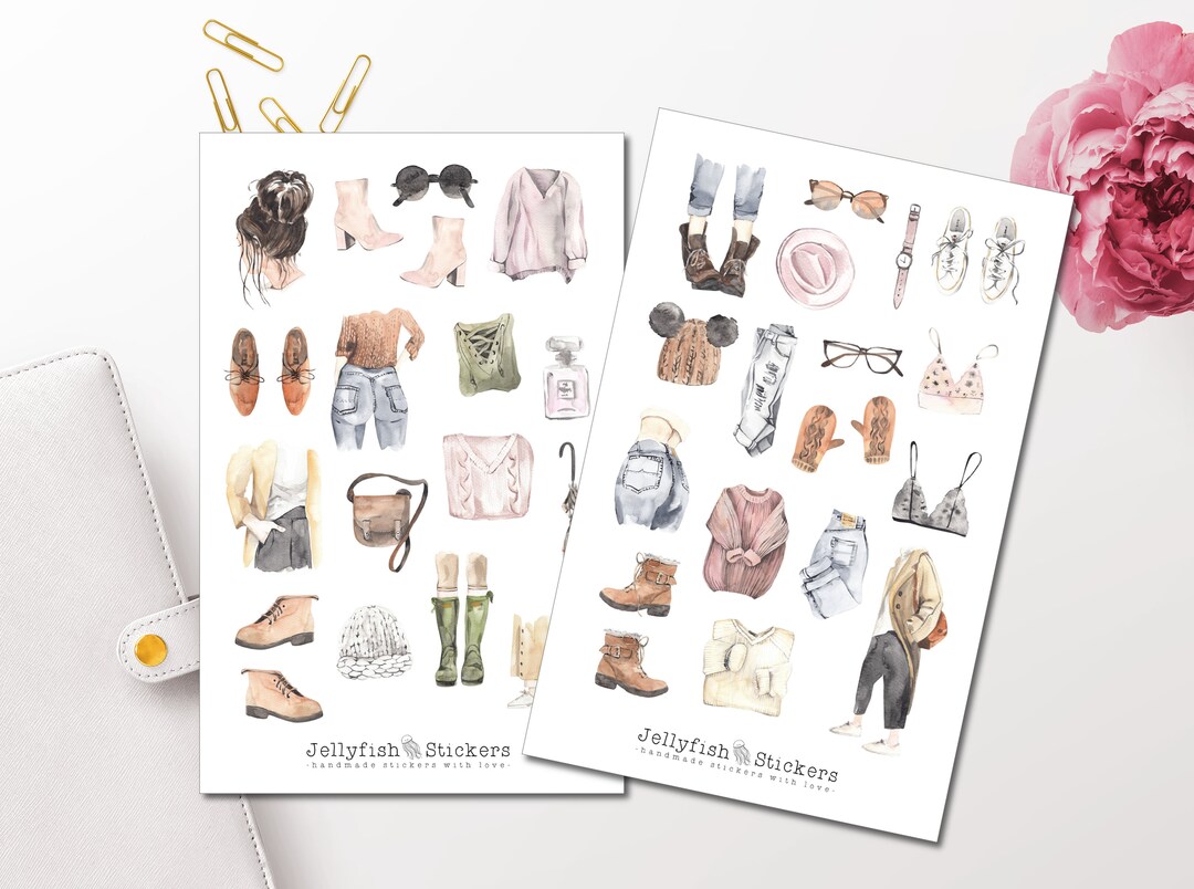 Autumn Fashion Sticker Set - Journal Stickers, Journal Stickers ...