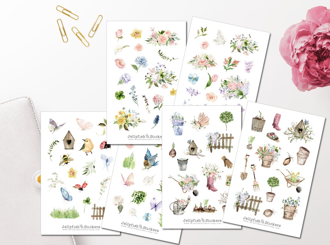 Garden Sticker Set - Sticker Journal Sticker Nature, Home, Plants ...
