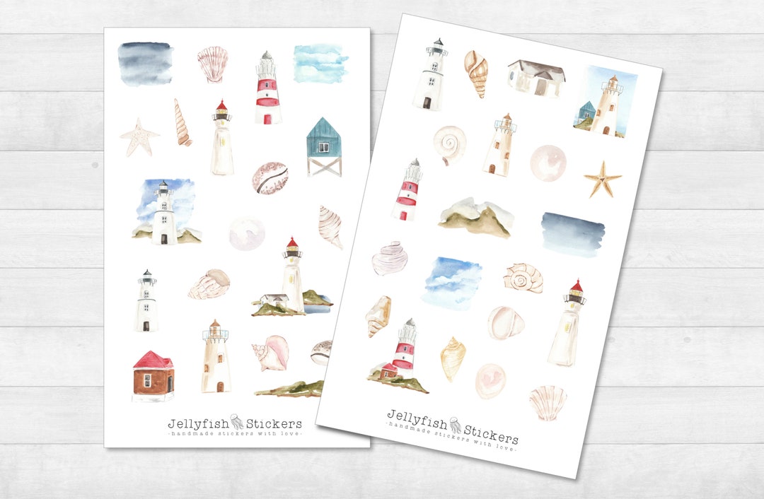 Maritime Sticker Set Sea Stickers, Journal Stickers, Shell Stickers ...