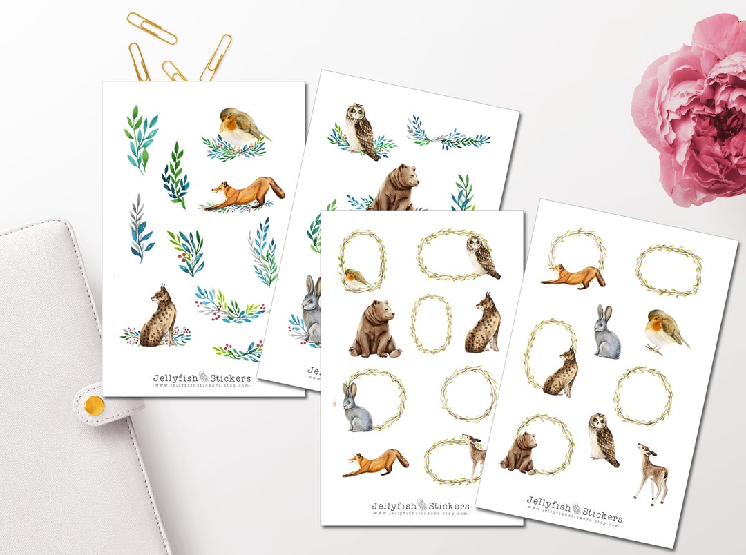 Animals Sticker Set Sticker Animals Journal Sticker Sticker - Etsy