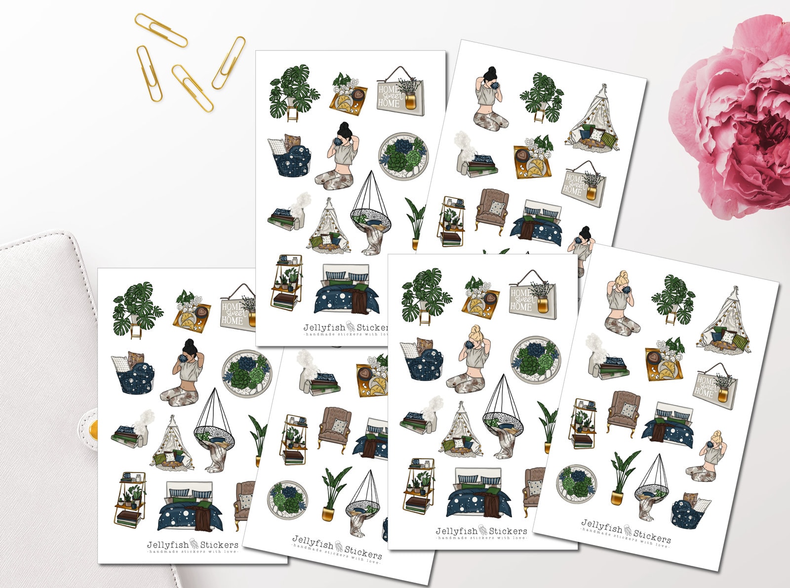 Girls Home Sticker Set Journal Sticker Planner Sticker Girls - Etsy