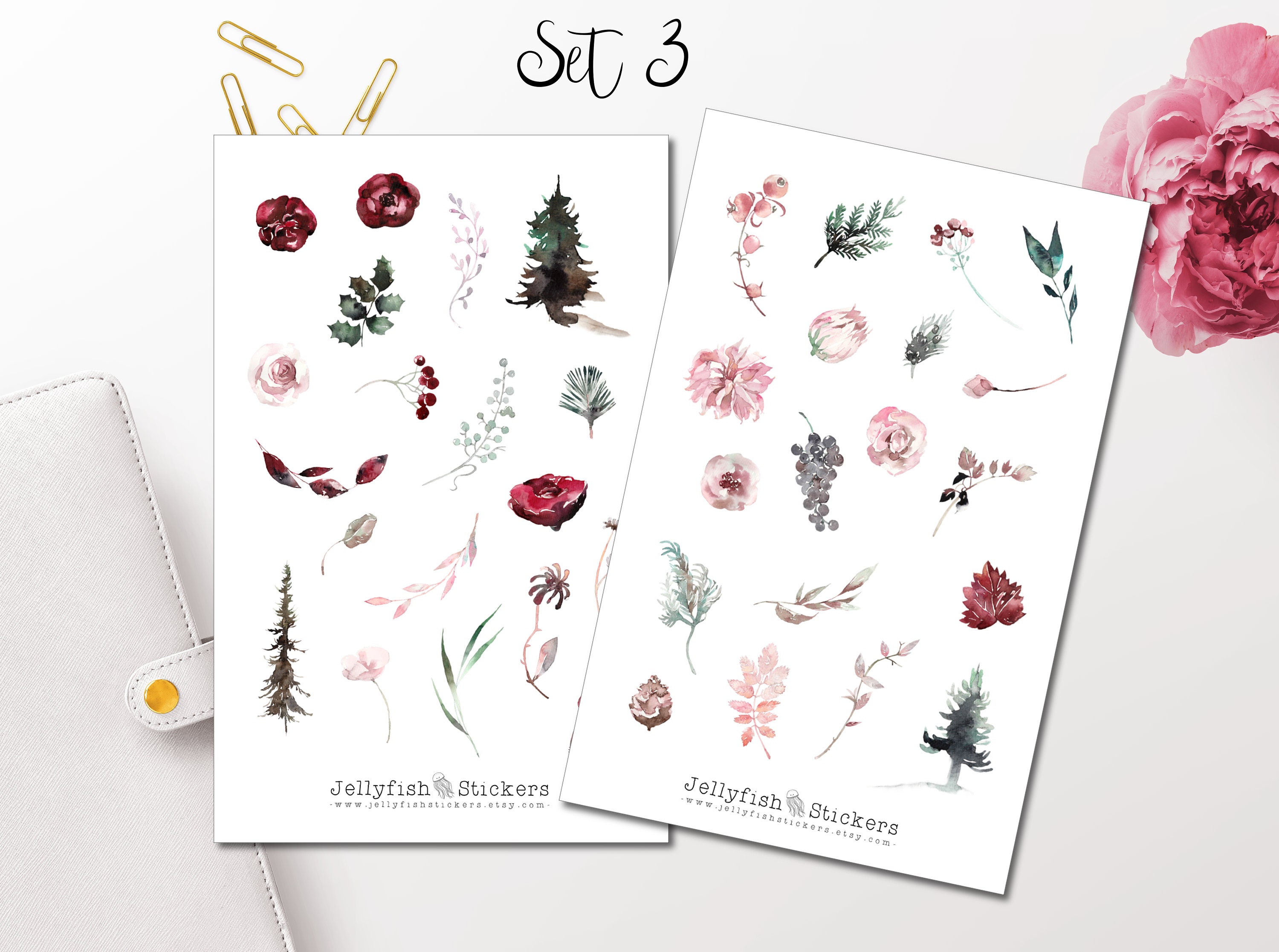 Forest and Moon Sticker Set Sticker Journal Sticker Planner - Etsy