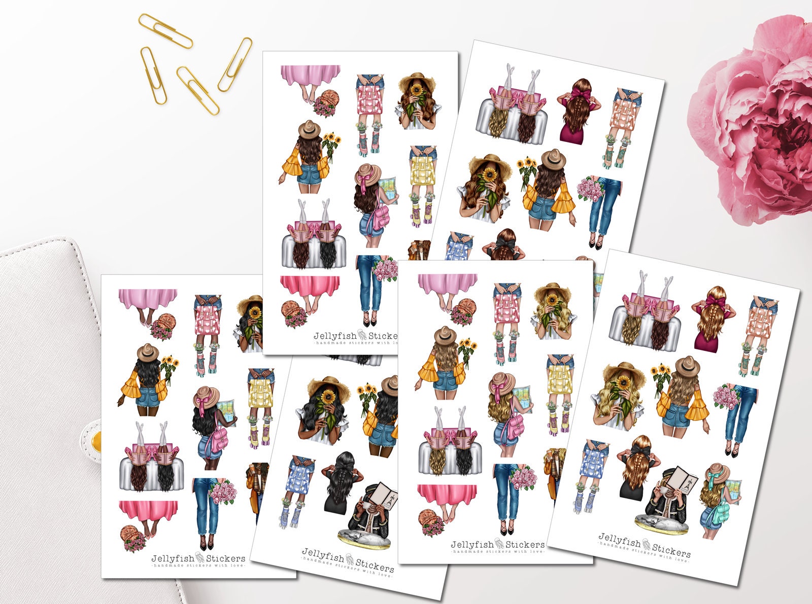 Fashion Girls Sticker Set Journal Stickers Planner - Etsy