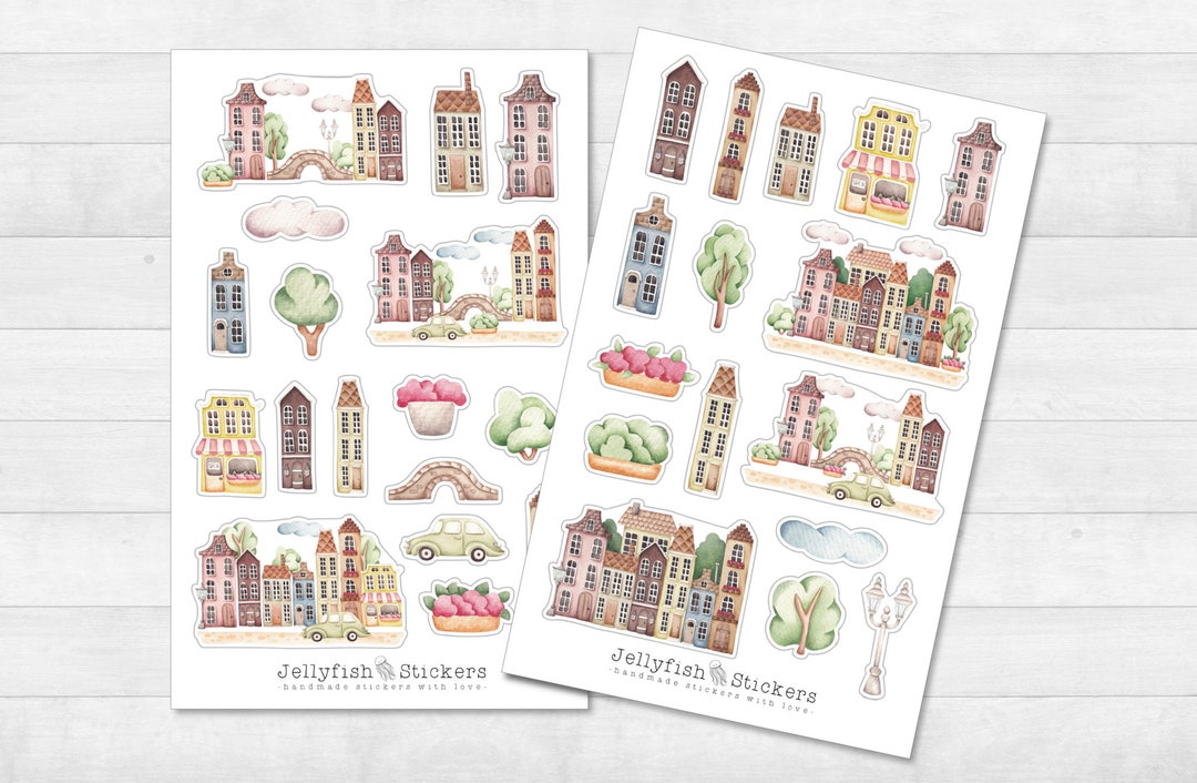 Houses Sticker Set Journal Stickers, Planner Stickers, Stickers ...
