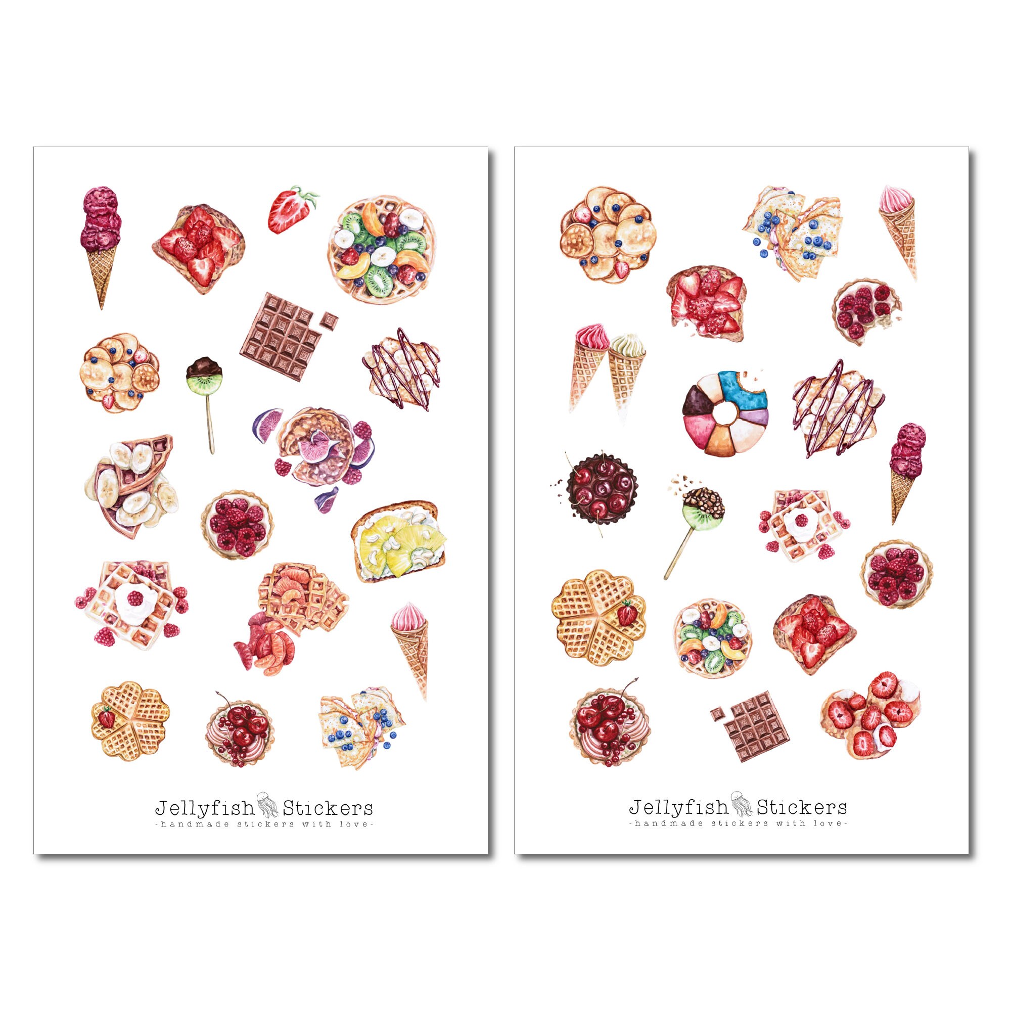 Waffles Sticker Set Stickers Journal Stickers Planner | Etsy