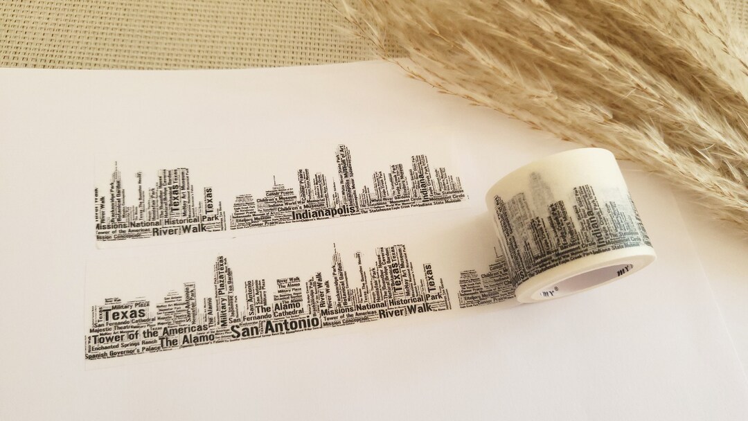 Design Washi Tape Skyscraper Black and White, America, Sights, Big City ...