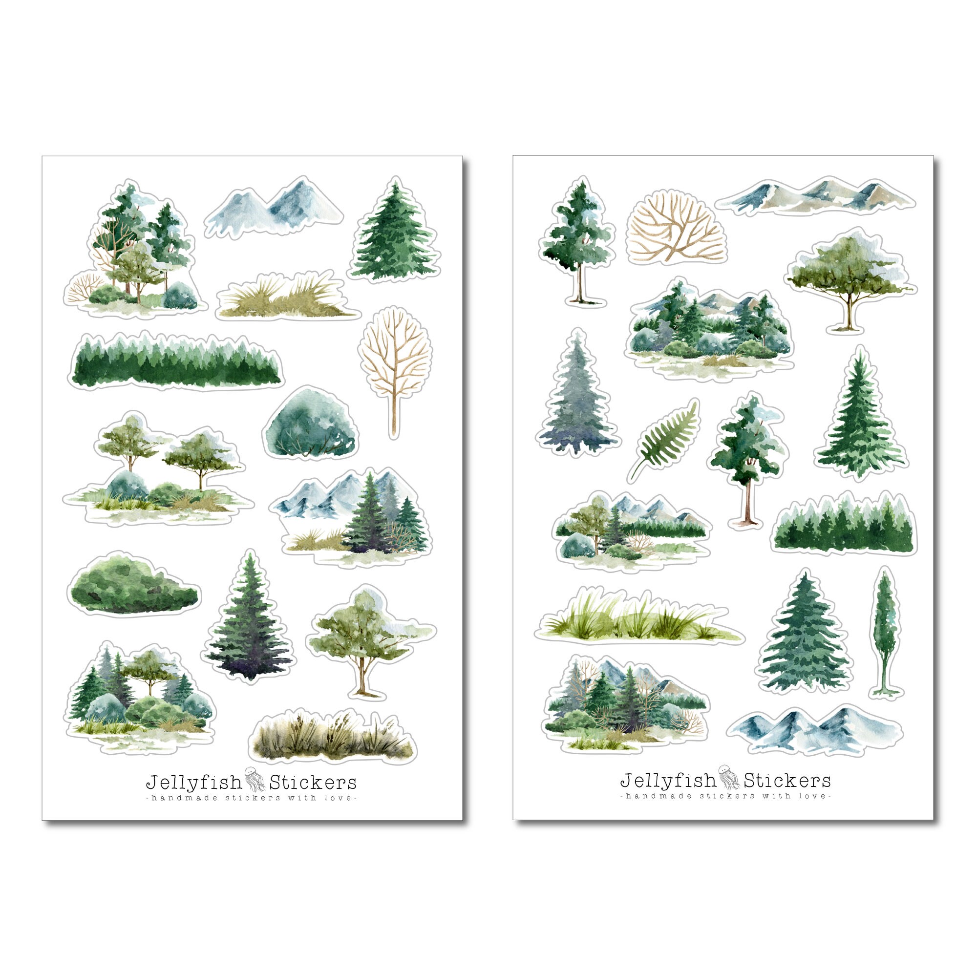Forest Animals Sticker Set Journal Sticker Sticker Nature - Etsy