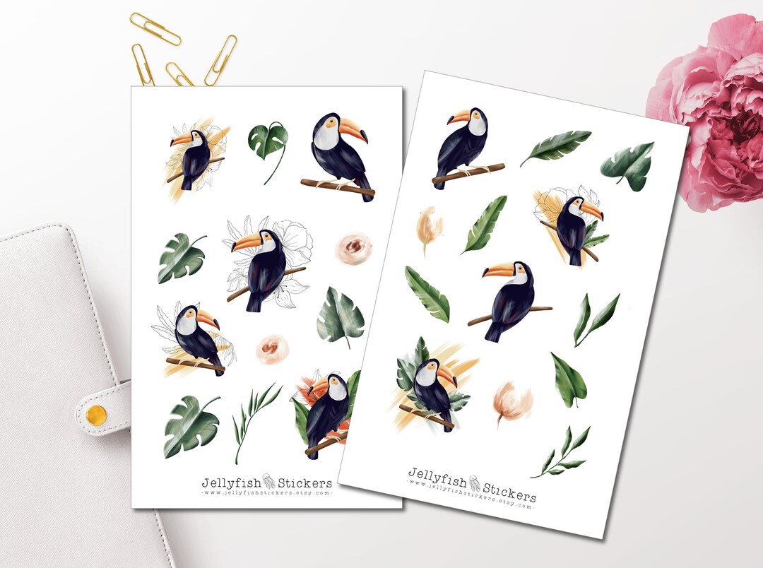 Toucan Sticker Set Journal Stickers Planner Stickers Stickers Summer ...