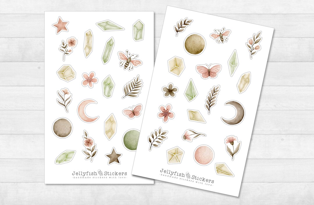 Pastel Magic Sticker Set Journal Stickers, Planner Stickers, Insects ...