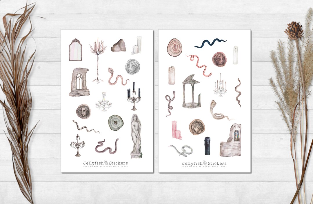 Mystik Sticker Set - Aufkleber, Journal Sticker, Sticker Kerzen ...
