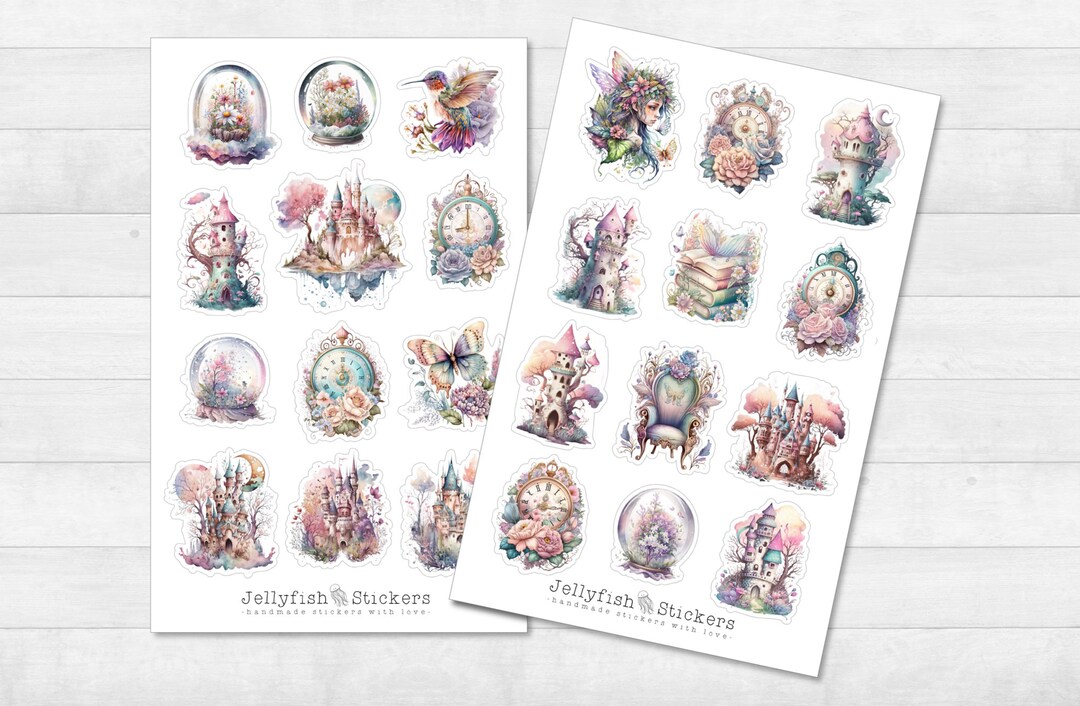 Fairy Tale Pastel Sticker Set Journal Stickers, Planner Stickers ...
