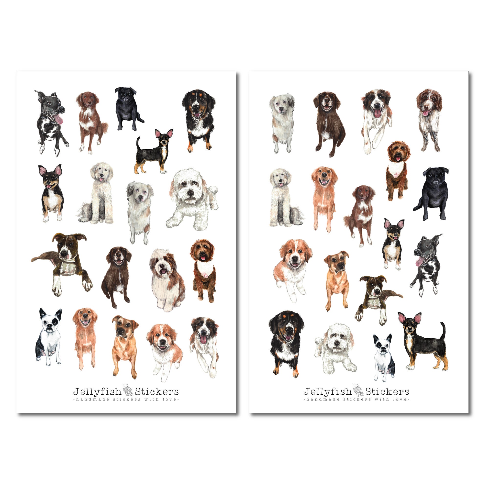 Hunde Sticker Set Journal Sticker Planer Sticker Haustier - Etsy