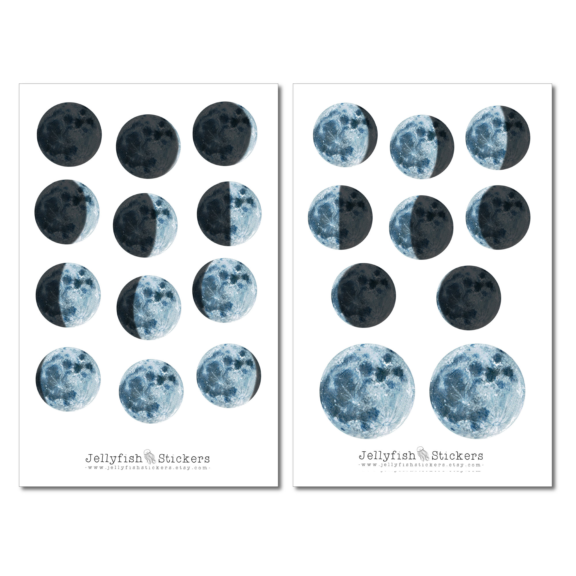 Astrology Sticker Set - Sticker Moon Journal Sticker, Moon Phases ...