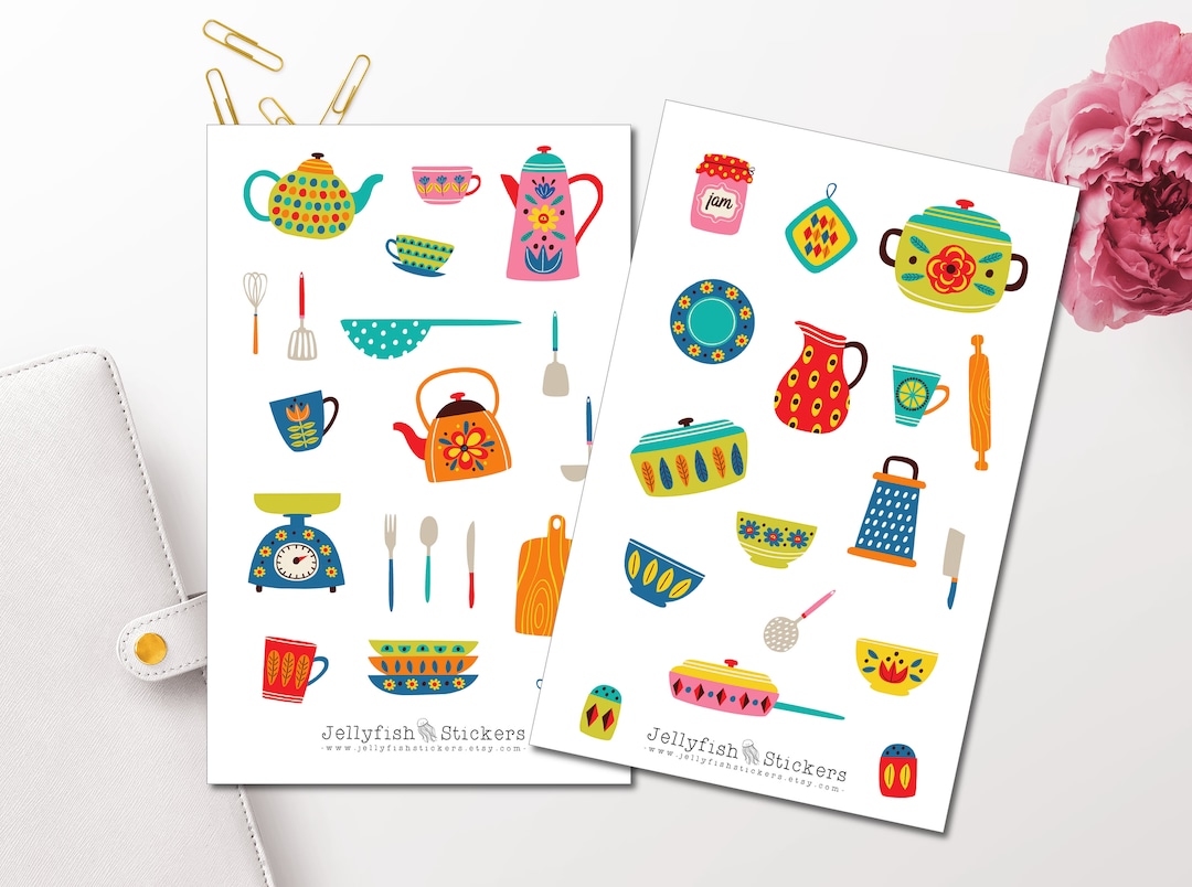 Vintage Kitchen Sticker Set Forest Stickers Journal Stickers Stickers ...