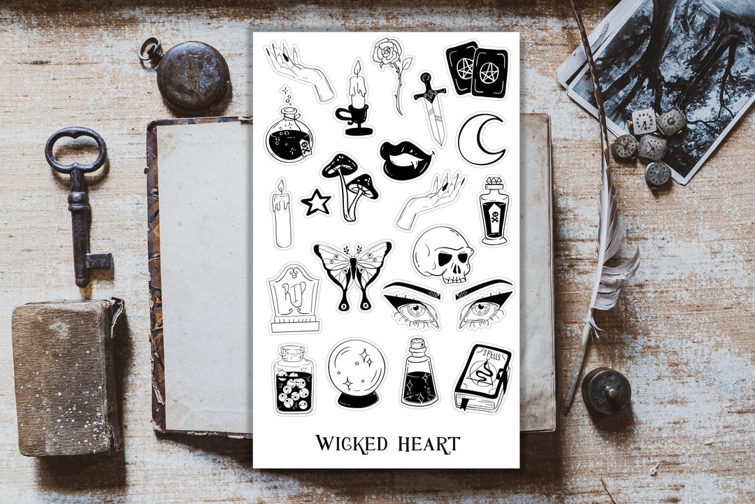 Witch Sticker Sheet Stickers, Stickers, Magic, Spells, Potion, Skull ...