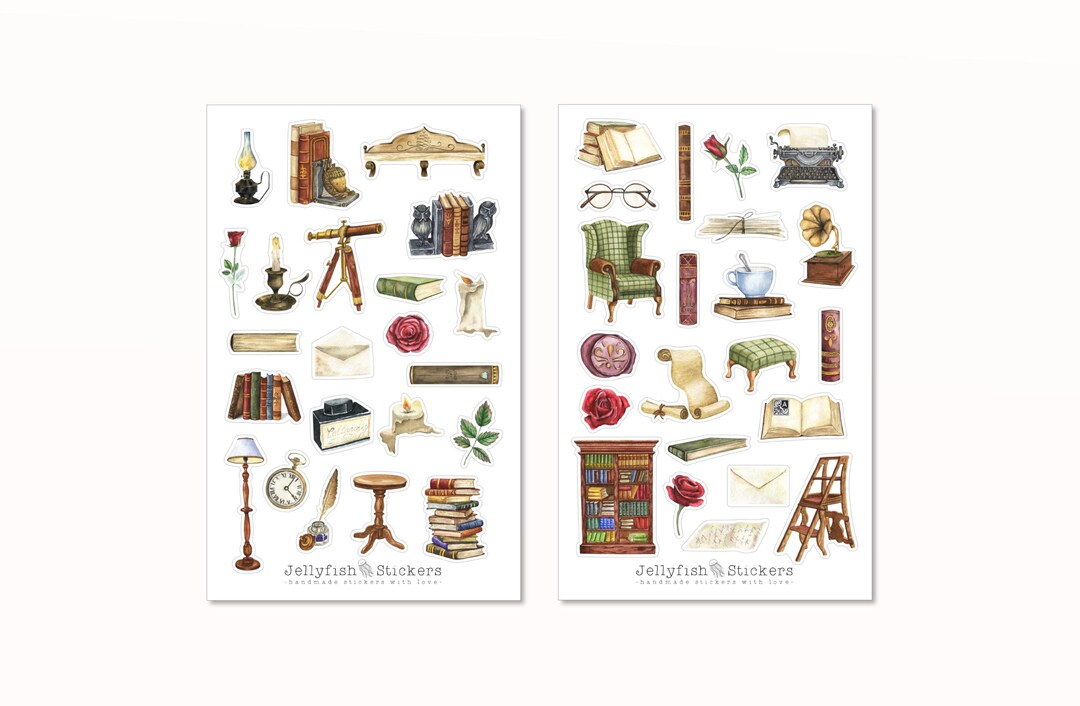 Vintage Sticker Set - Stickers, Journal Stickers, Planner Stickers ...