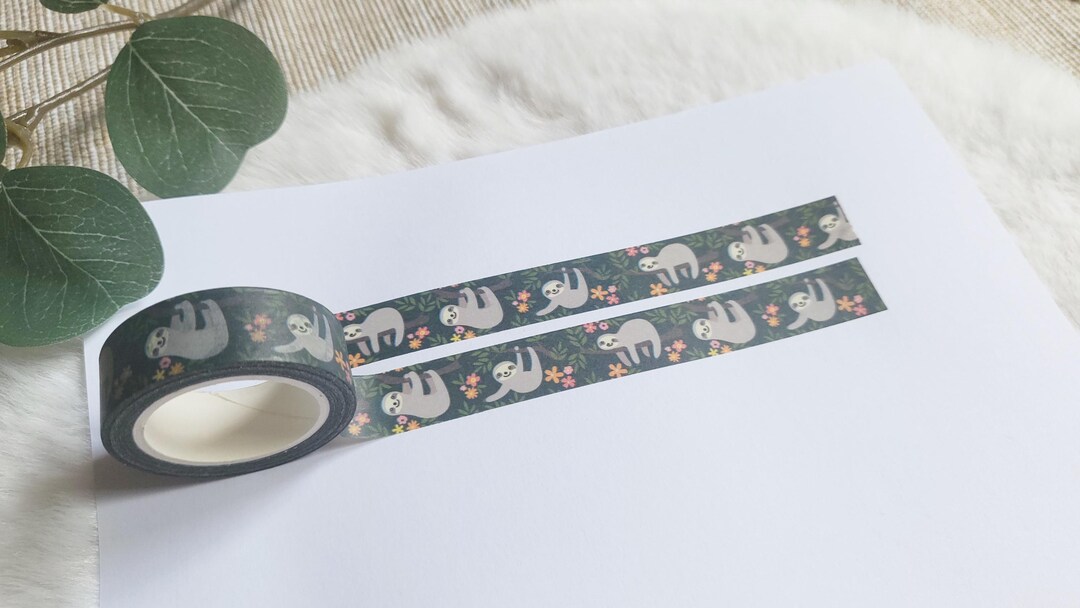Washi Tape Sloth - Jungle, Floral, Animals, Cute, for Kids, Colorful ...