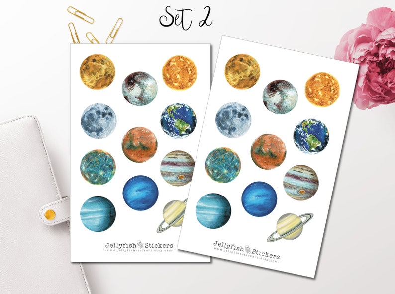 Astrology Sticker Set - Sticker Moon Journal Sticker, Moon Phases ...
