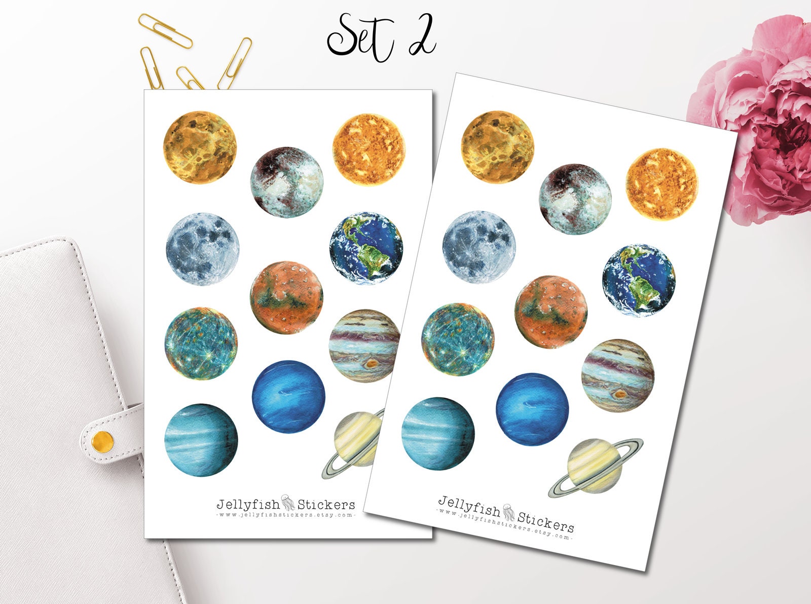 Astrology Sticker Set - Sticker Moon Journal Sticker, Moon Phases ...