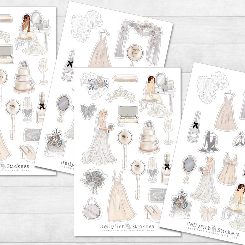 Wedding Scrapbook Stickers - Etsy