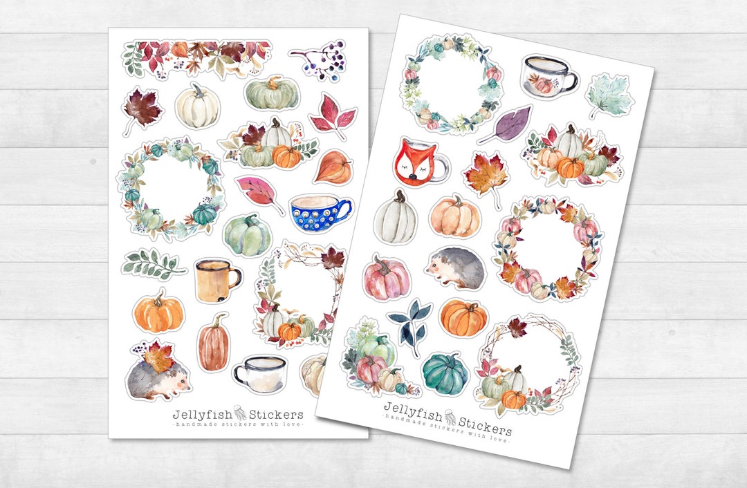 Herbst Sticker Set Aufkleber, Planer Sticker, Sticker Garten ...