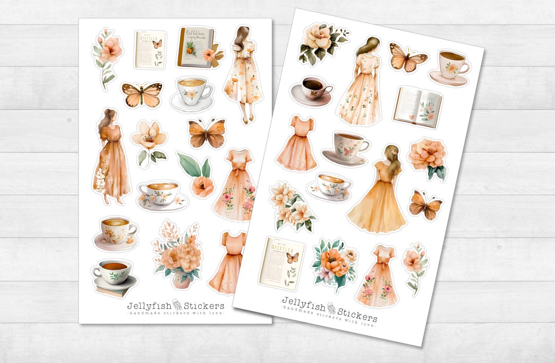 Peach Sticker Set Stickers, Journal Stickers, Planner Stickers ...