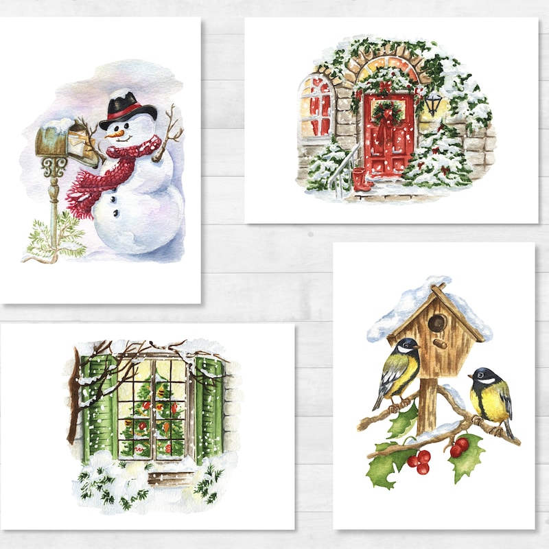 Christmas Postcard - Etsy