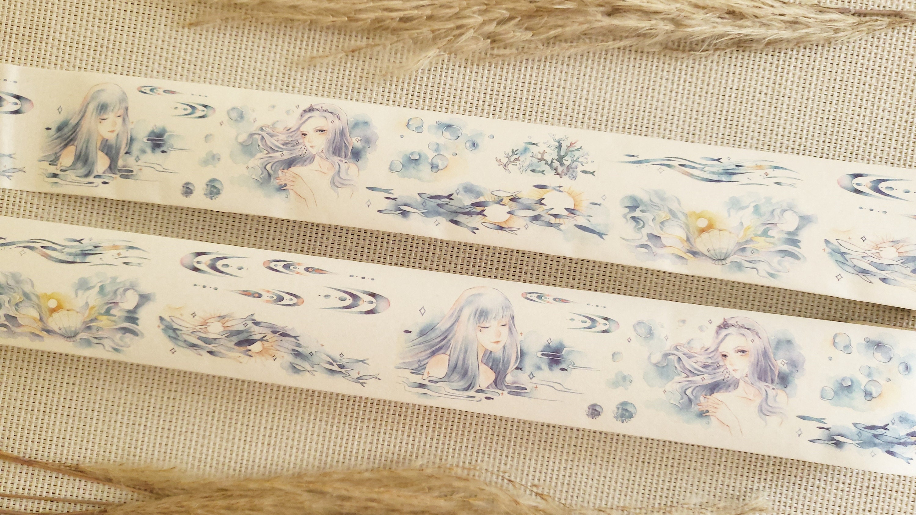 Design Washi Tape Girl - Mermaid, Sea, Water, Elements, Shells, Magical ...