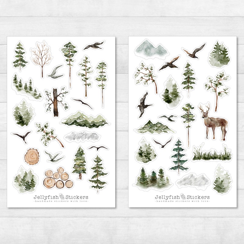 Nature Stickers - Etsy