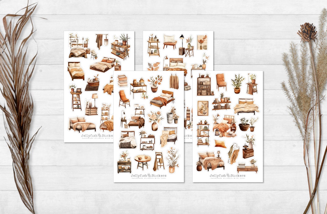Cozy Home Sticker Set Living Stickers, Journal Stickers, Furniture ...