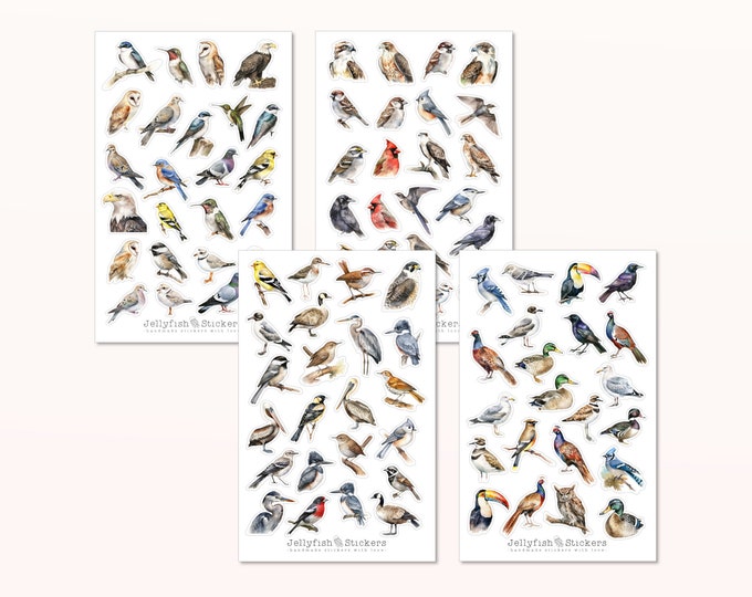 46 Bird Stickers - Etsy