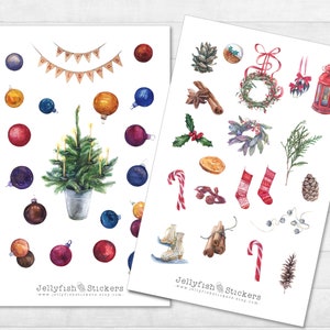Christmas Sticker Set Sticker Winter Journal Stickers - Etsy