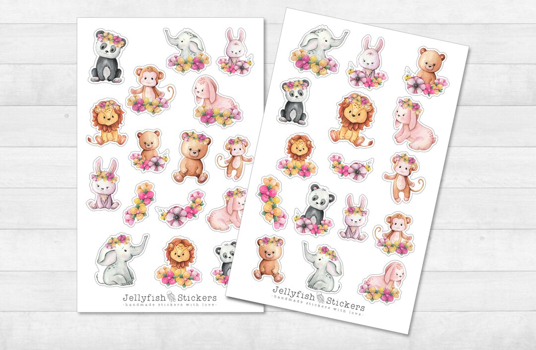 Baby Animals Sticker Set Cute Stickers, Journal Stickers, Planner ...