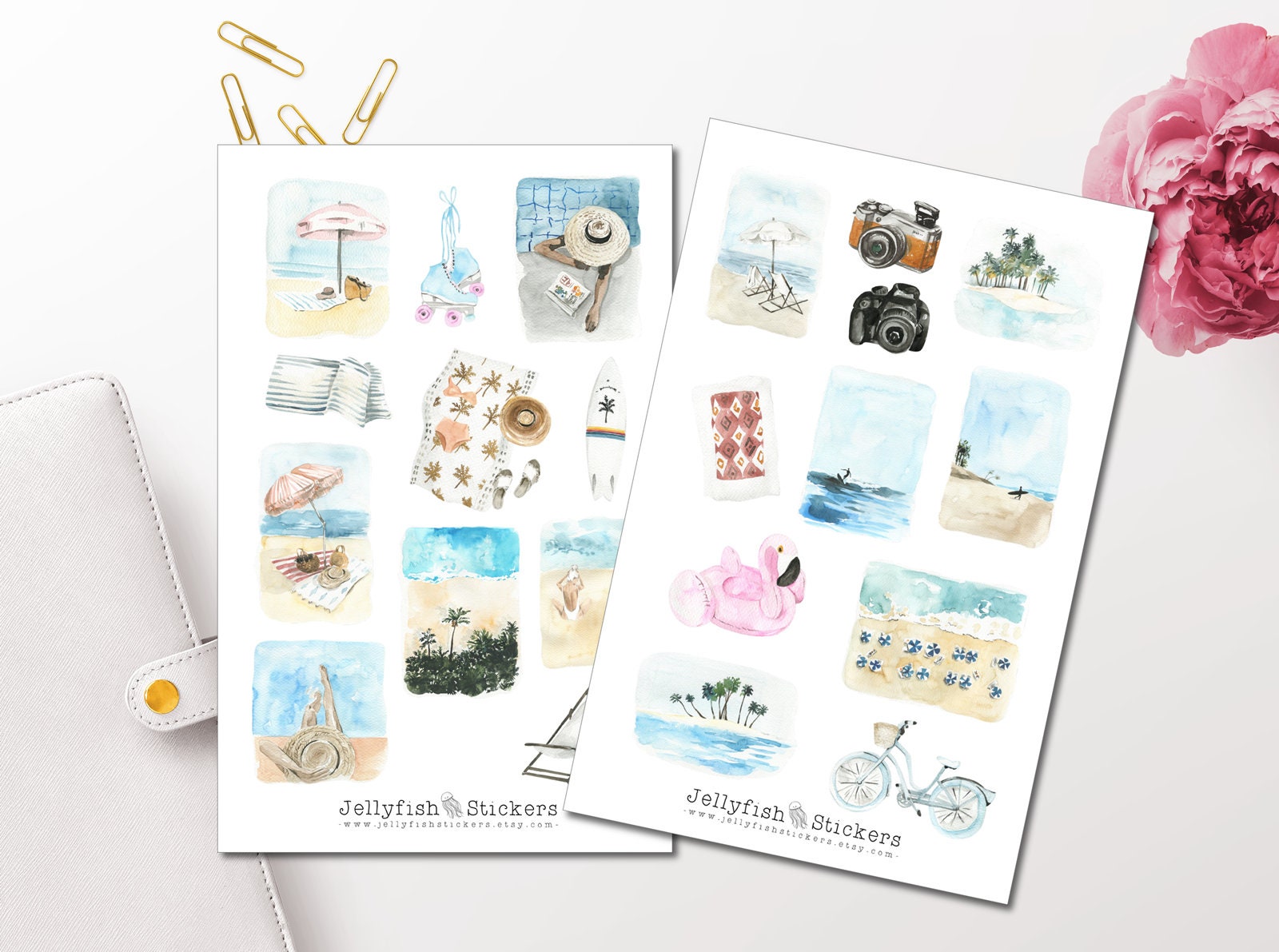 Sommer Strand Sticker Set Journal Sticker Planer Sticker | Etsy