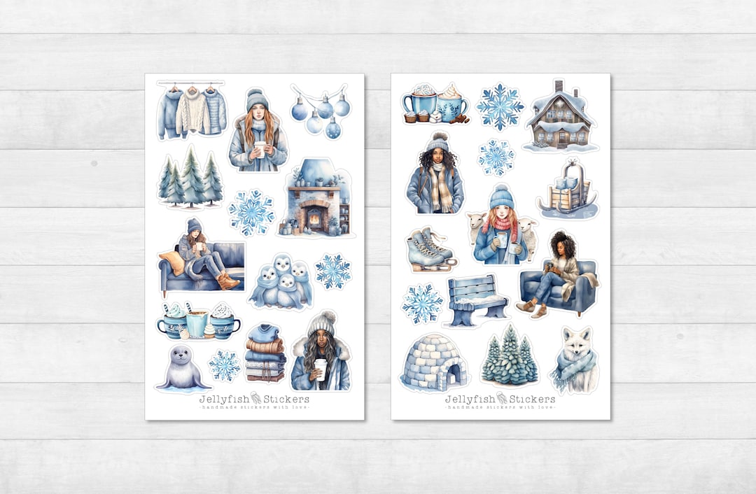 Cozy Winter Sticker Set - Journal Stickers, Planner Stickers, Stickers ...