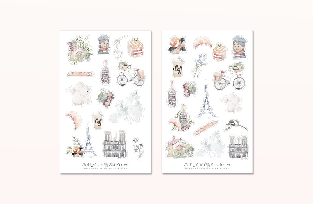 France Sticker Set - Stickers, Journal Stickers, Holiday Stickers ...
