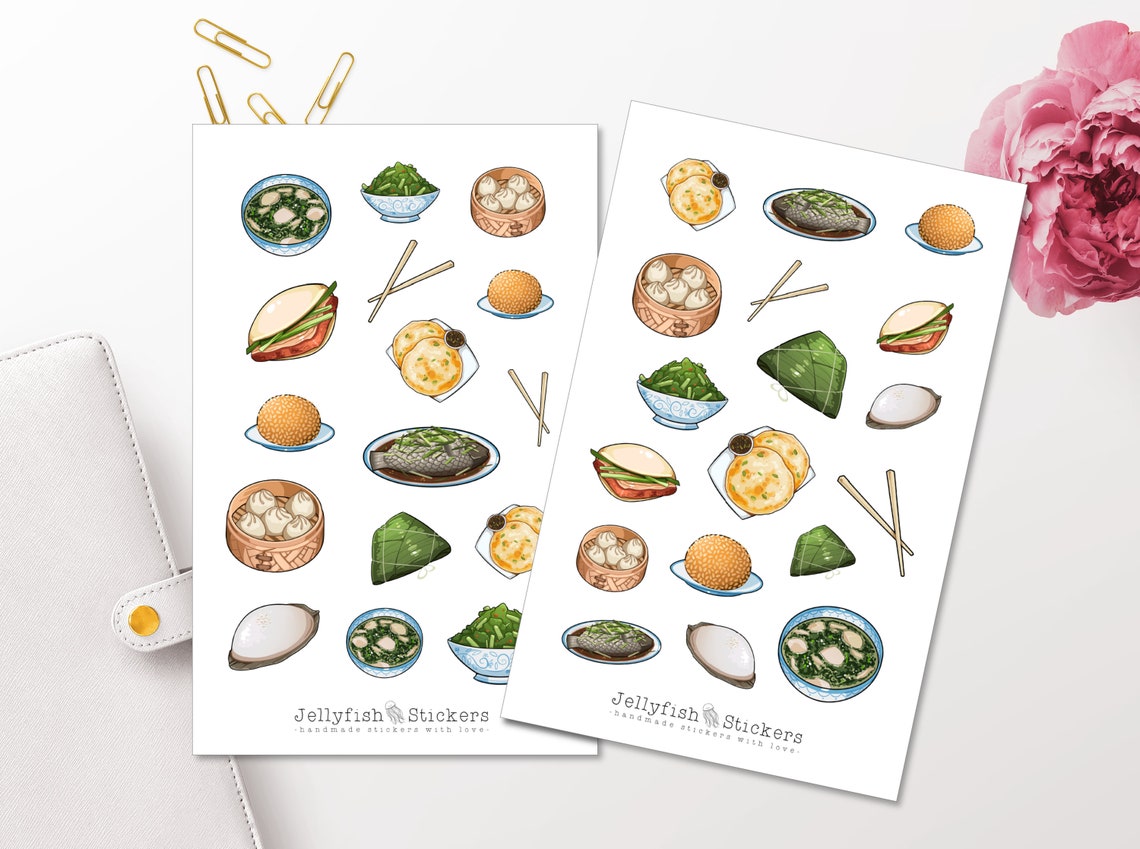Chinesisches Essen Sticker Set Aufkleber Bunt Journal - Etsy.de
