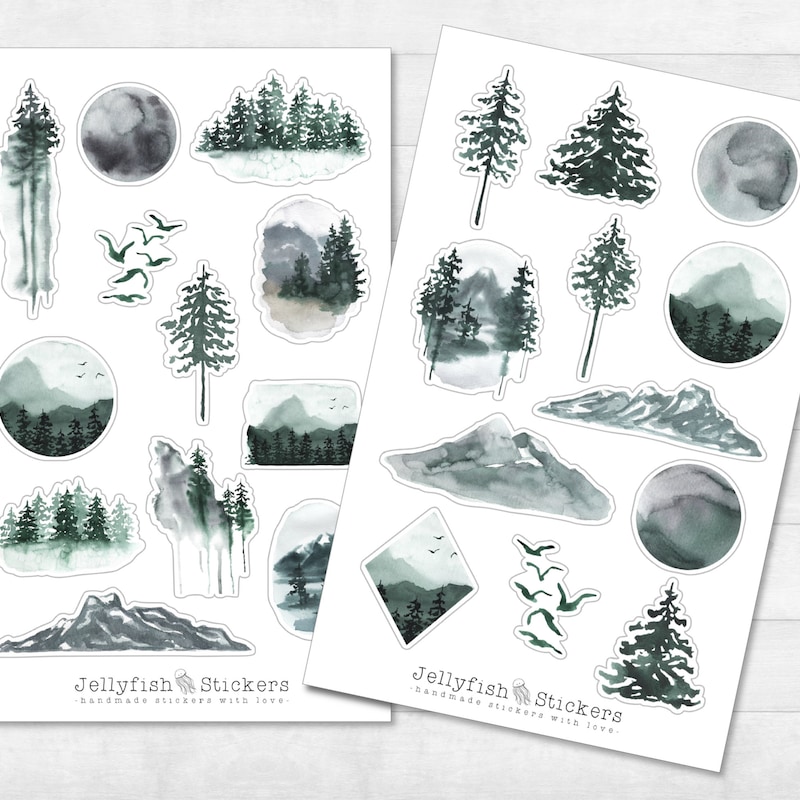 Forest Nature Sticker - Etsy
