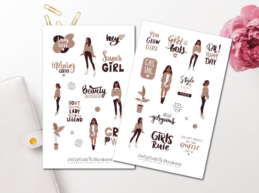 Girls Autumn Sticker Set Journal Stickers, Journal Stickers, Planner ...